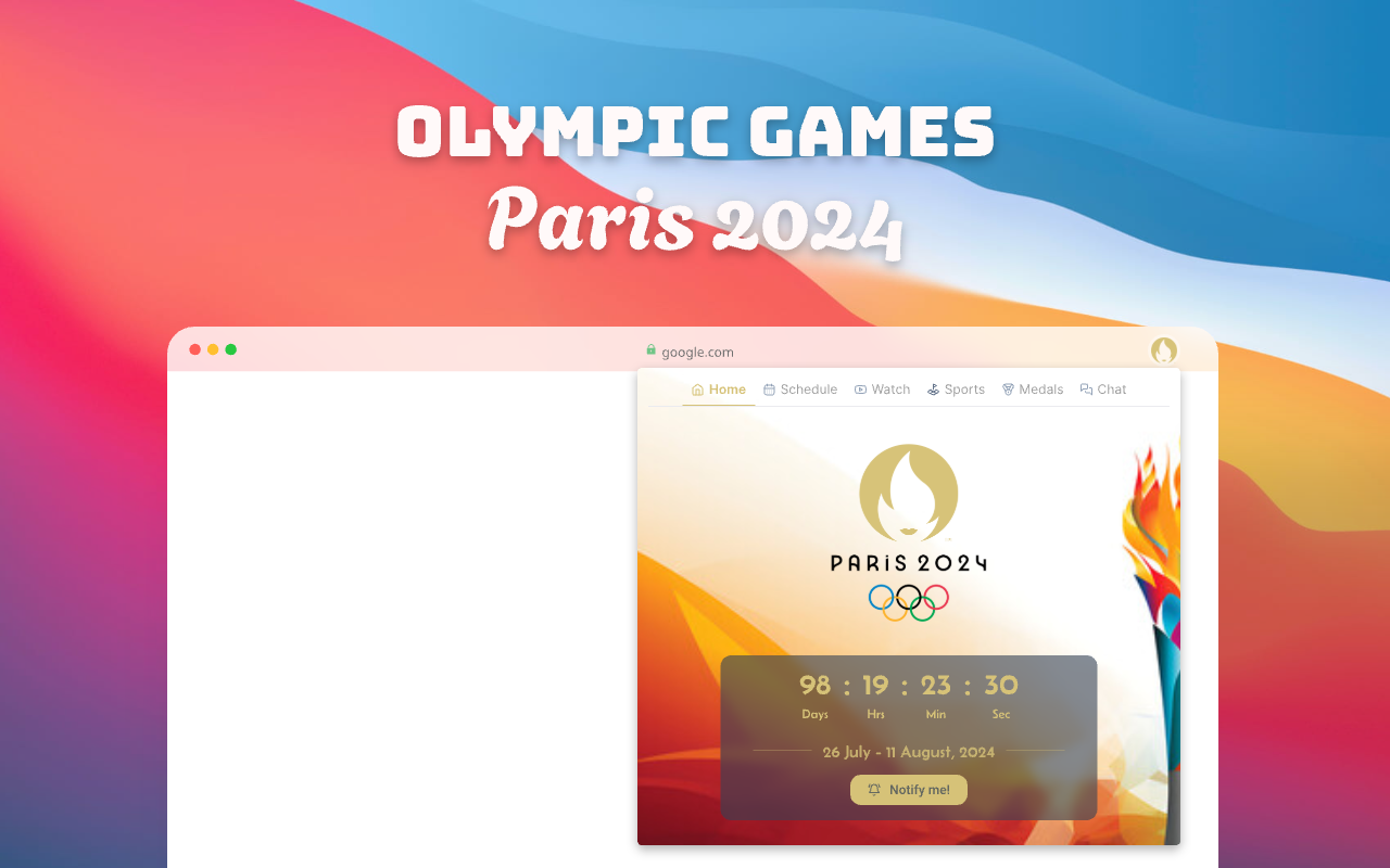 Olympic Games Paris 2024 Chrome Extension: Real-time Medals, Videos ...